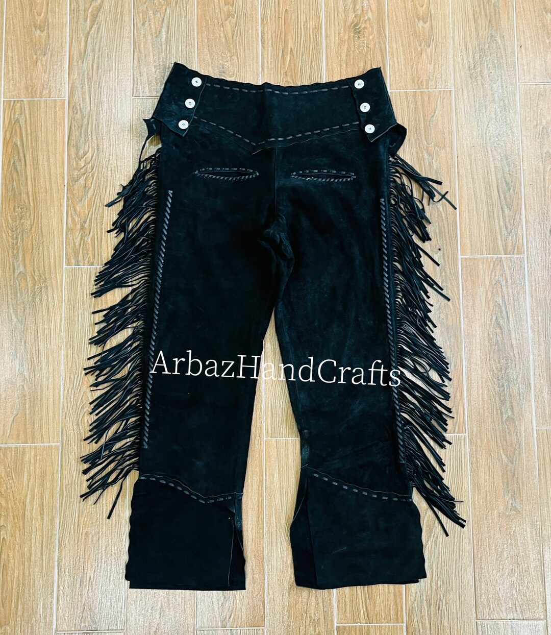 Men Western Style Suede Leather Pant Men Native Western Leather Pant ...