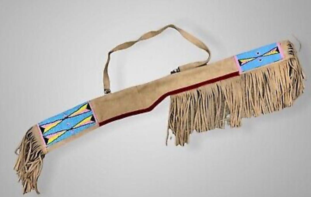 Native American Style Indian Beaded Rifle Scabbard, Native American ...