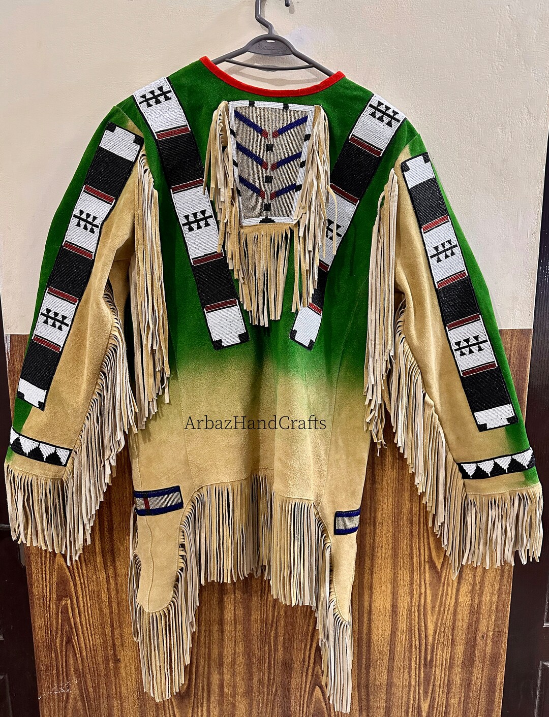 Mens Western Sioux Style Native American Suede Leather Indian War ...