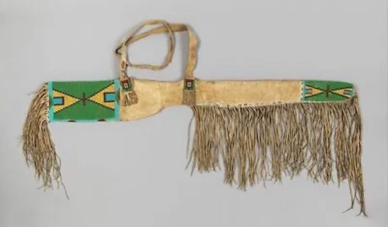 Native Indian Beaded Rifle Scabbard Native American Sioux Style Suede ...