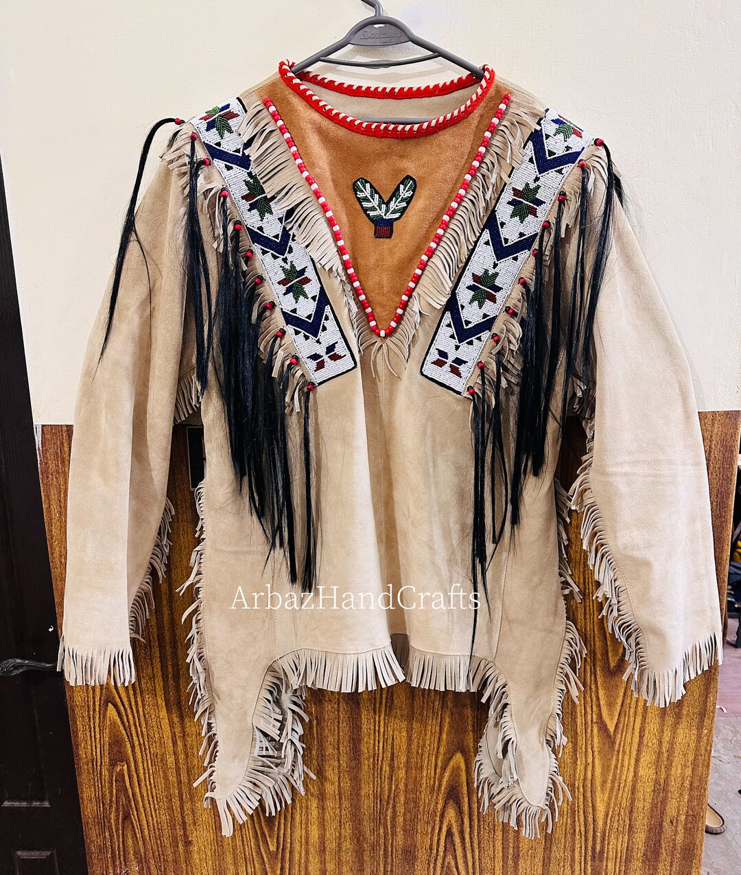 Mens Western Sioux Style Native American Suede Leather Indian Jacket ...