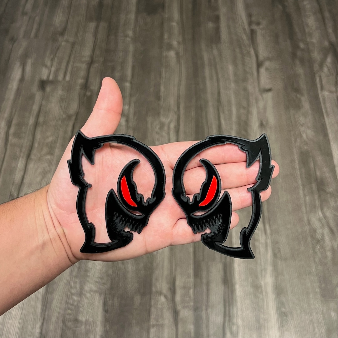 Car Fender Emblems/badges Black Colored GOBLIN W/ Red Eyes - Etsy