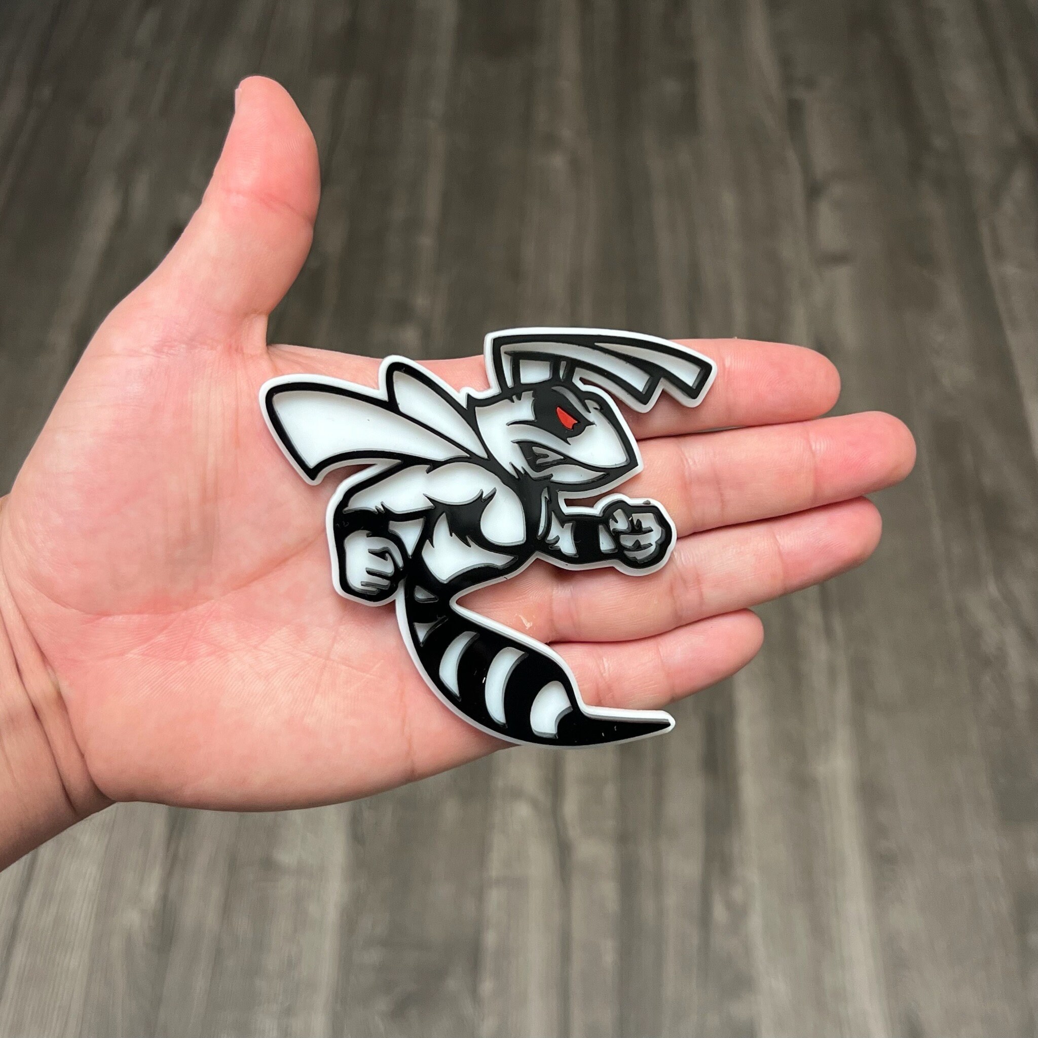 Car Fender Emblems/badges Black ANGRY HORNET white Backing - Etsy