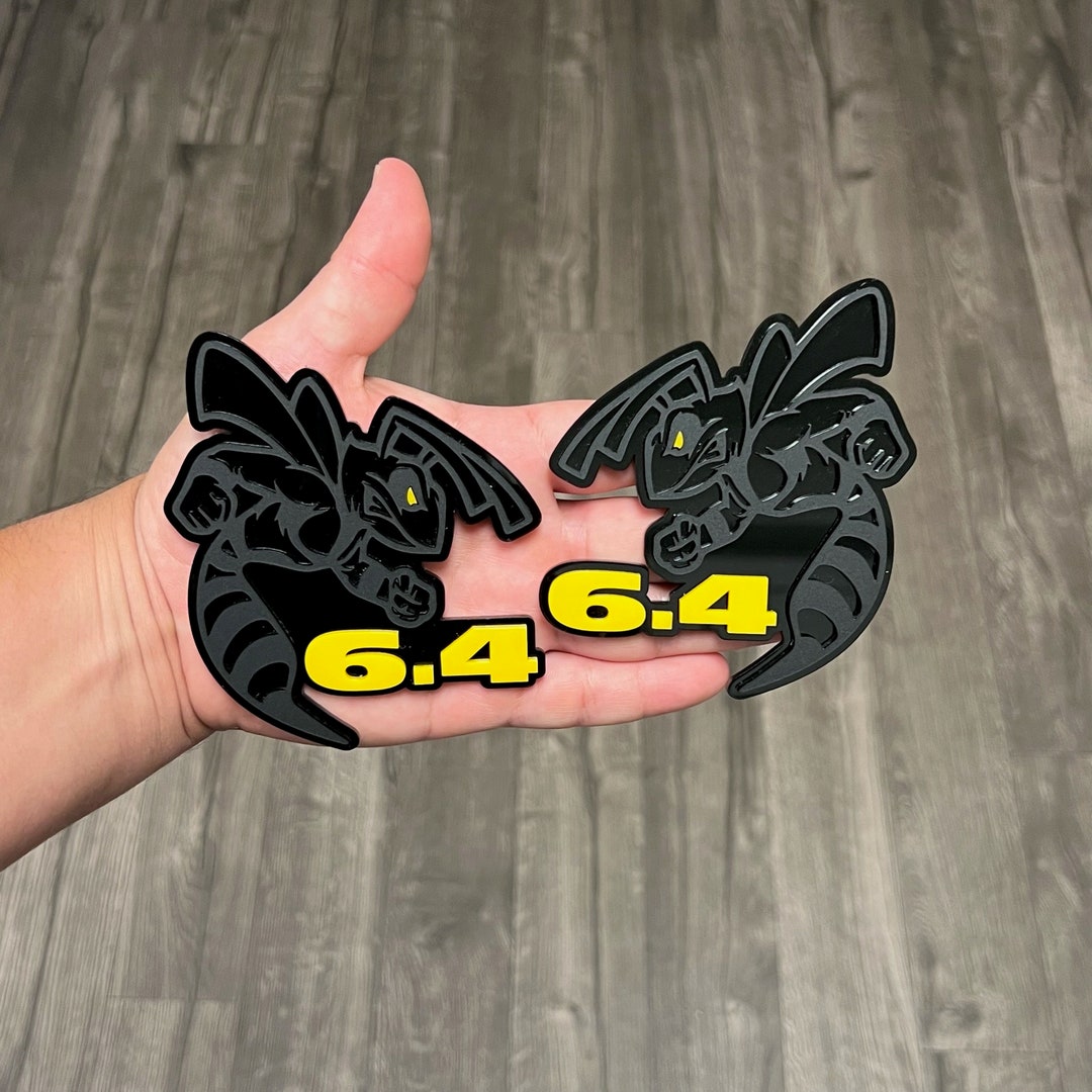 Car Fender Emblems/badges Black ANGRY HORNET black Backing W/yellow ...