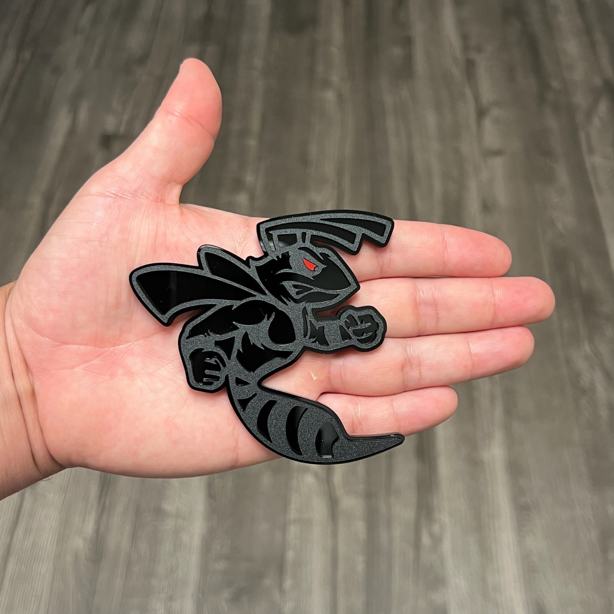 Car Fender Emblems/badges Black ANGRY HORNET black Backing W/red Eyes ...