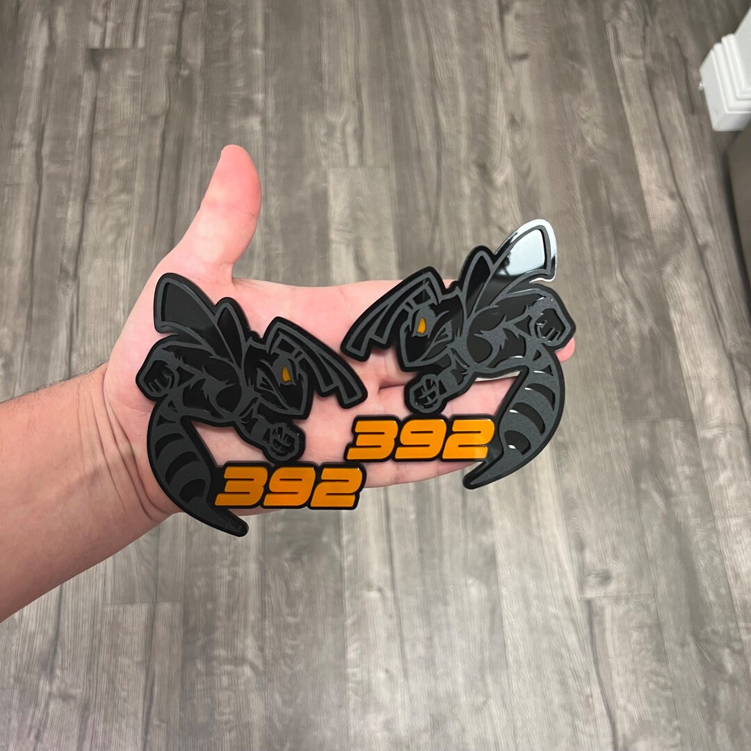 Car Fender Emblems/badges Black ANGRY HORNET black Backing W/orange ...