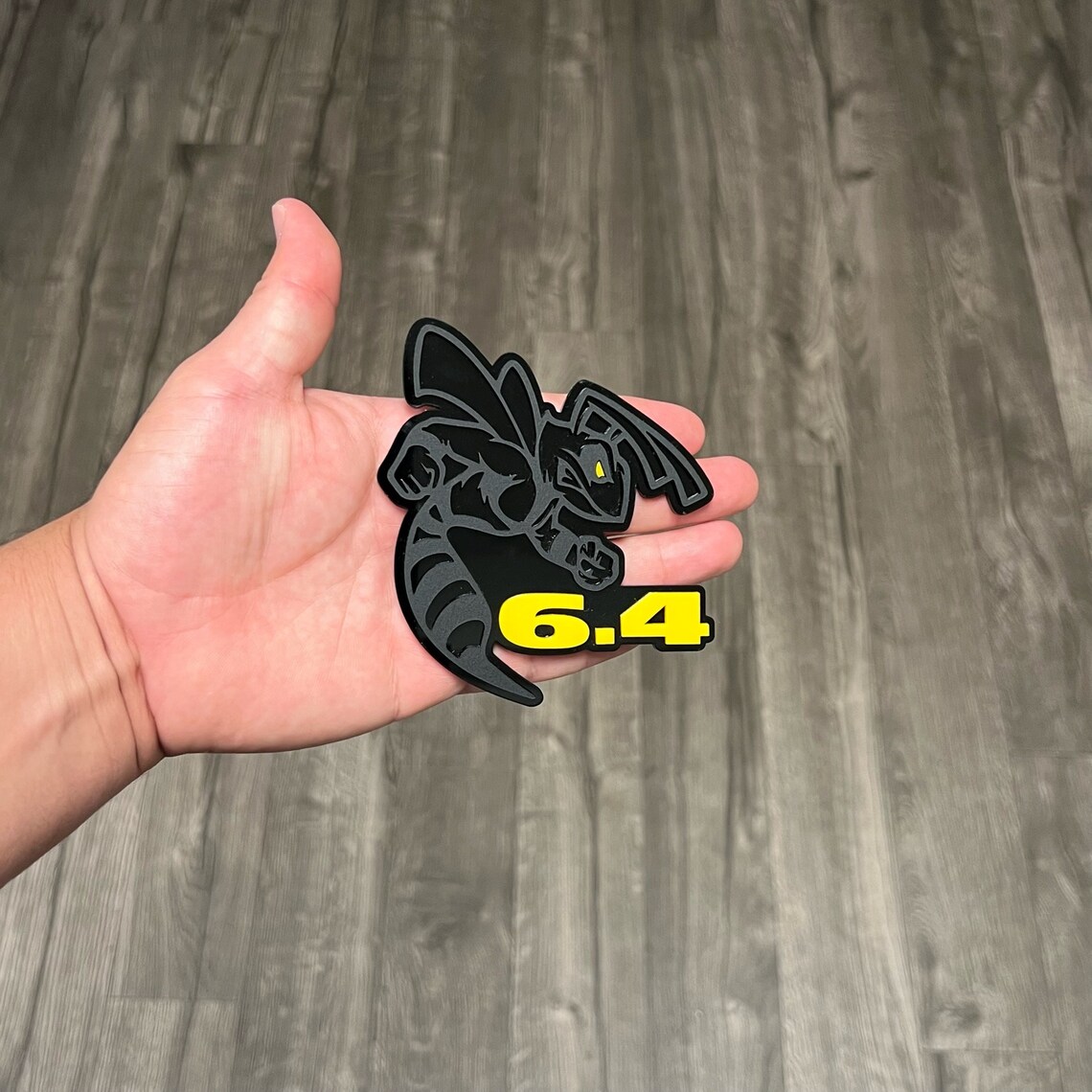 Car Fender Emblems/badges Black ANGRY HORNET black Backing W/yellow ...