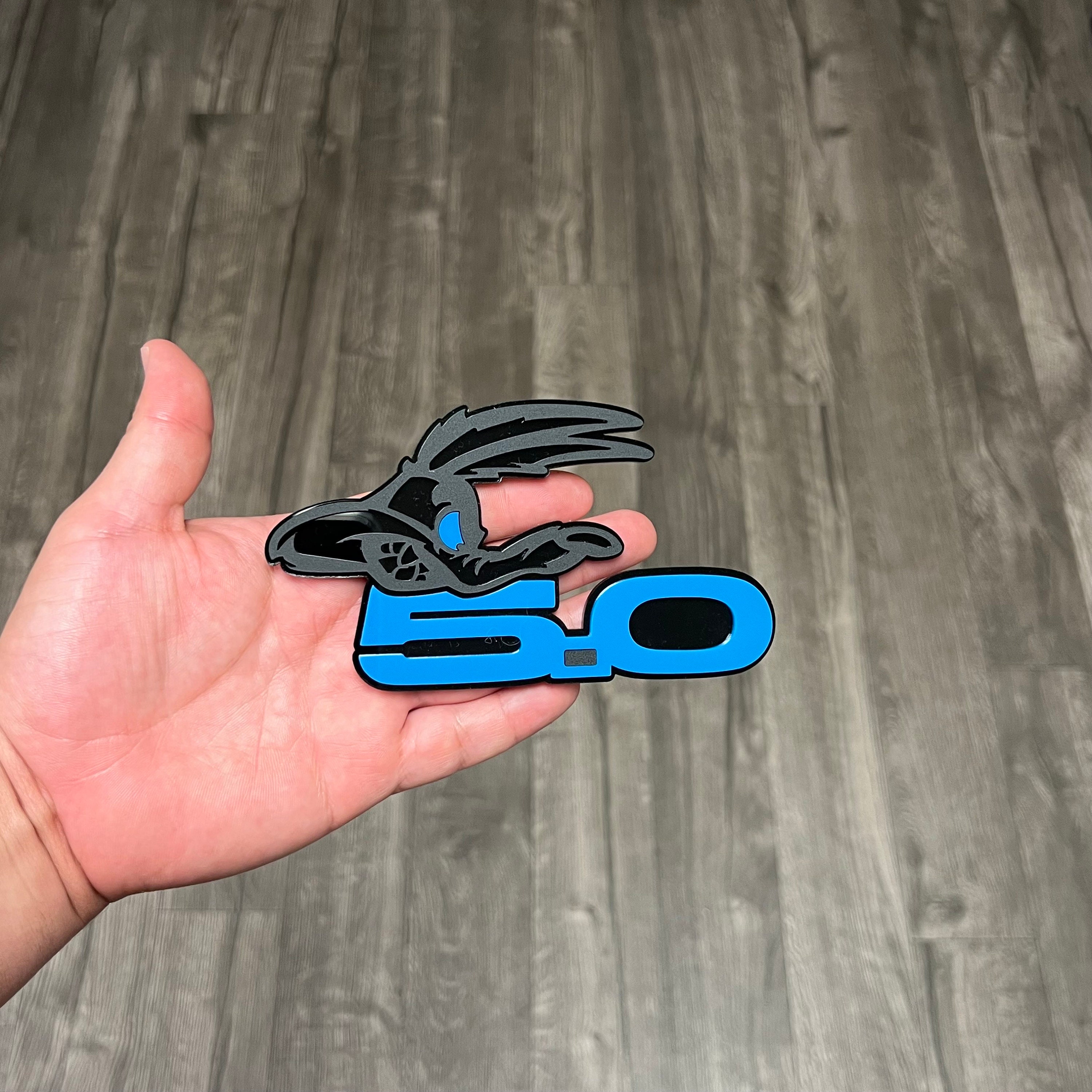 Car Fender Emblems/badges Black ANGRY COYOTE W/ Blue Eyes and Number ...