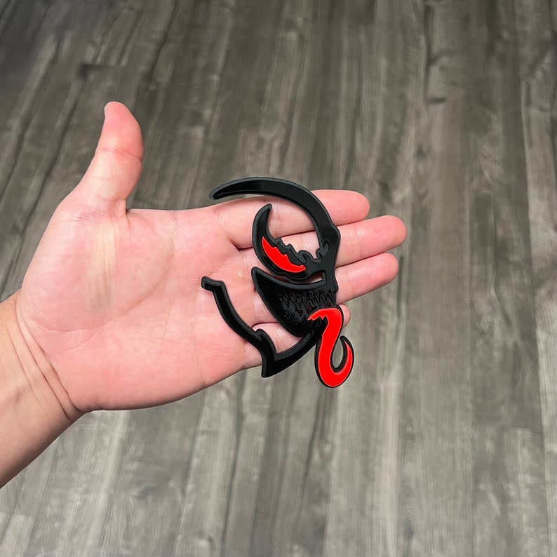 Car Fender Emblems/badges Black Venomed W/ Red Eyes and Red Tongue - Etsy