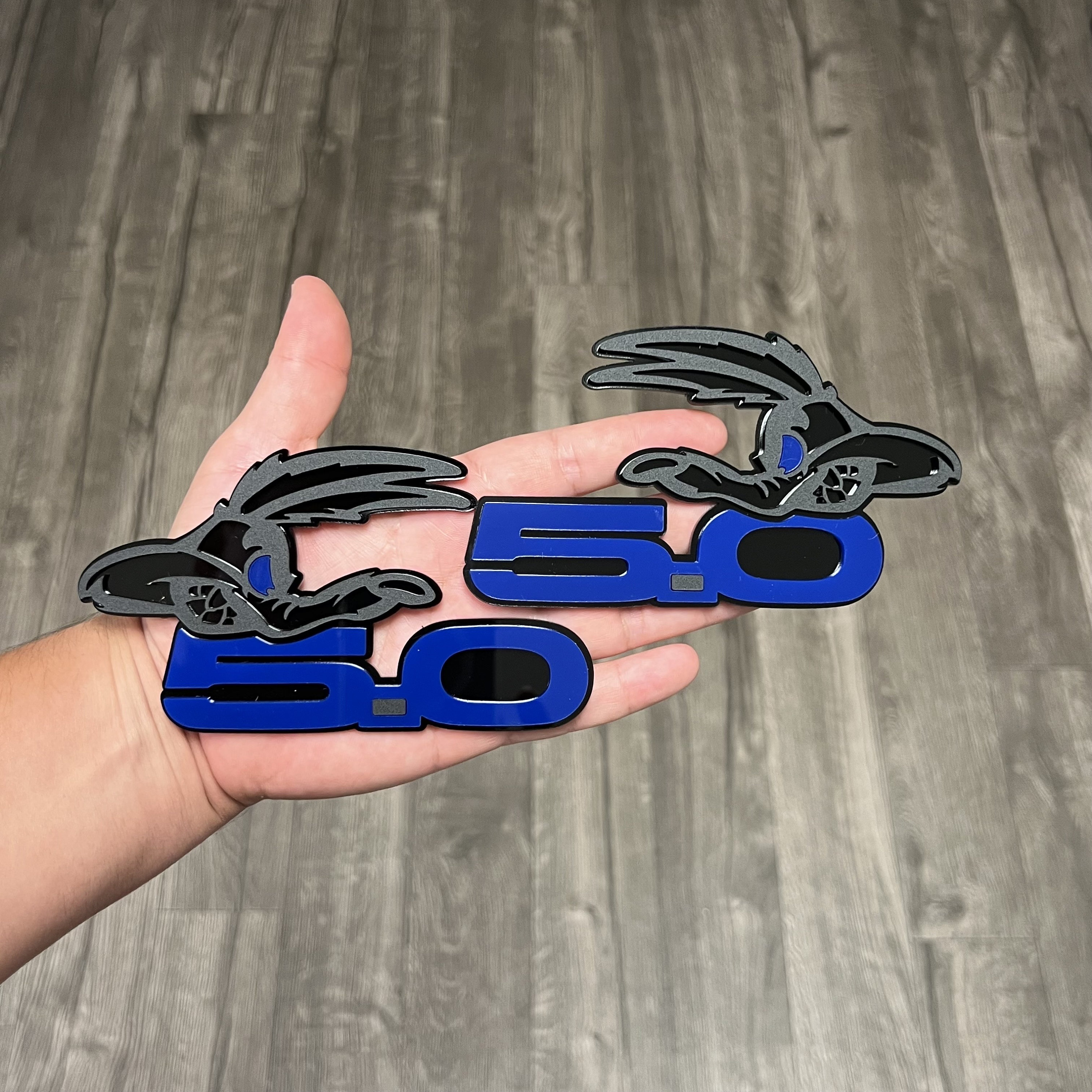 Car Fender Emblems/badges Black ANGRY COYOTE W/ Dark Blue Eyes and ...