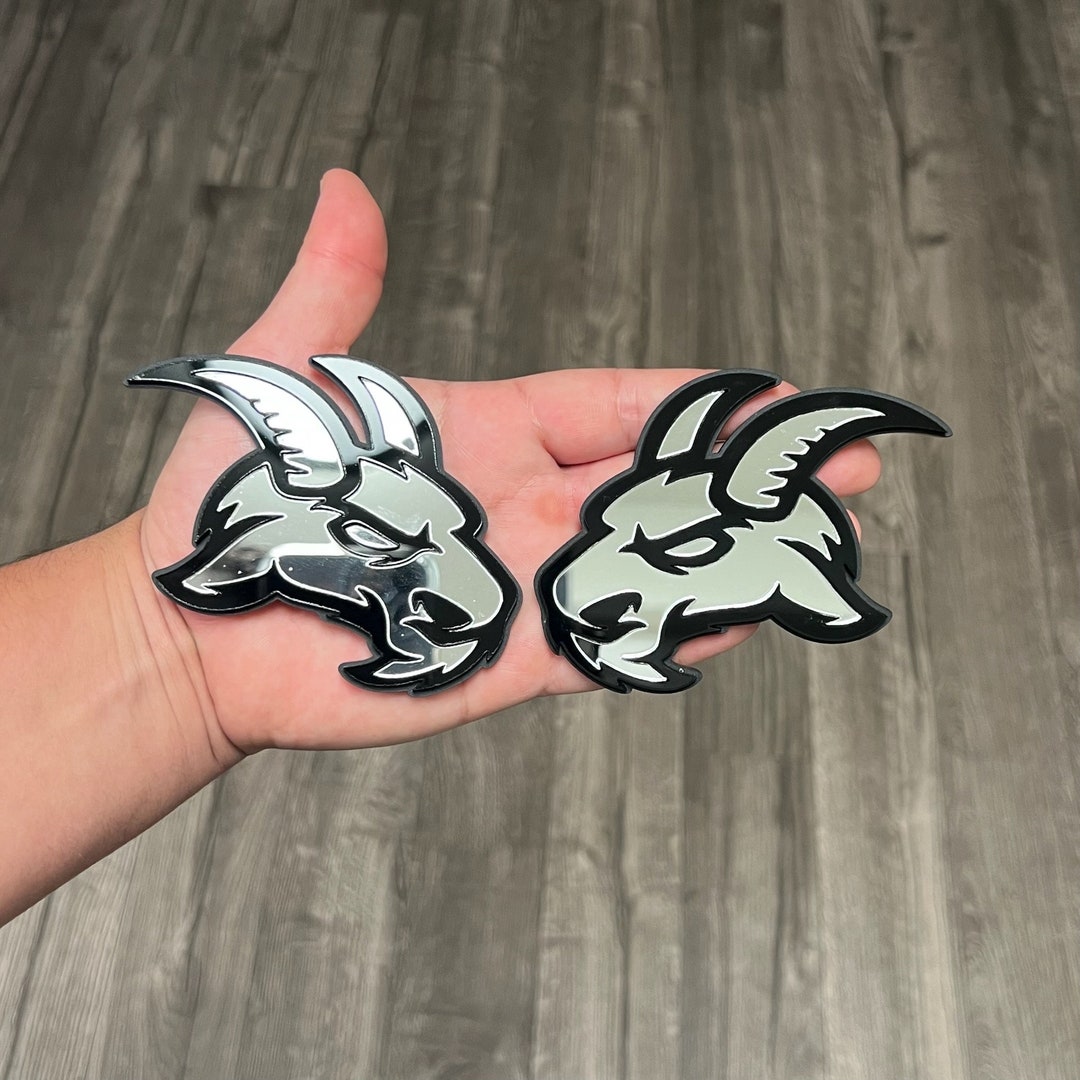 Car Fender Emblems/badges Black ANGRY GOAT mirrored Backing - Etsy