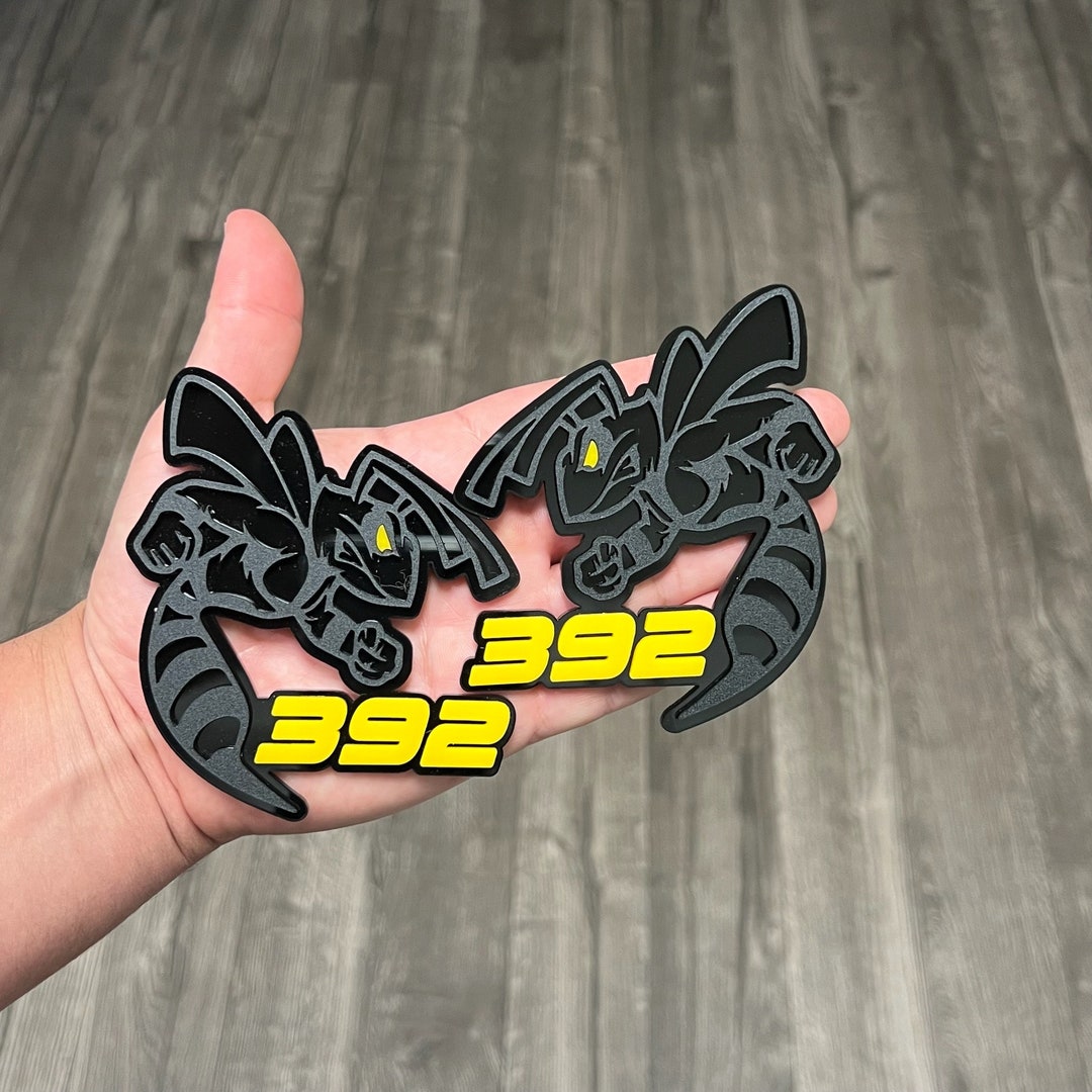 Car Fender Emblems/badges Black ANGRY HORNET black Backing W/ Yellow ...