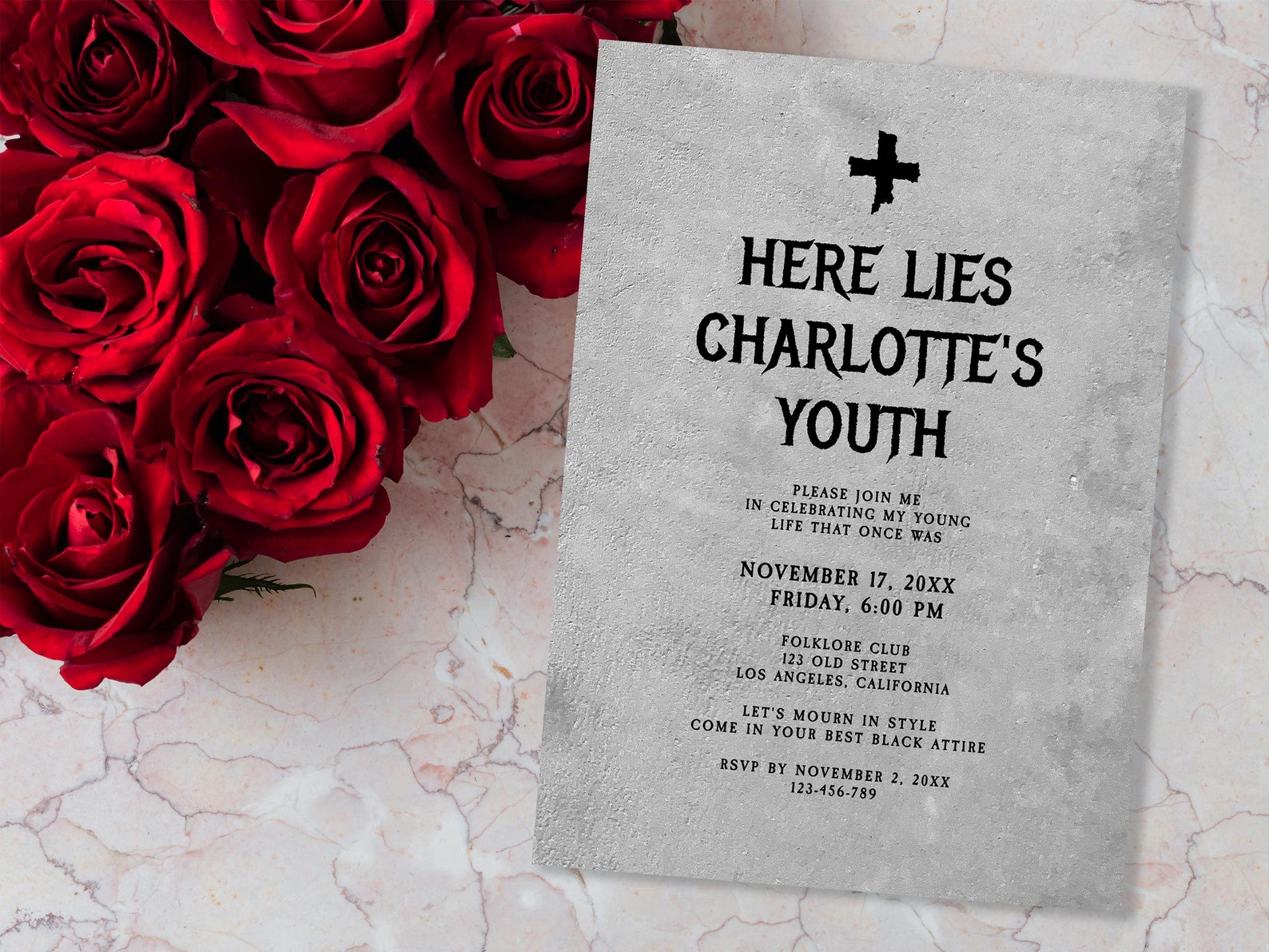 RIP to Twenties Birthday Invitation Template, RIP 20s Birthday ...