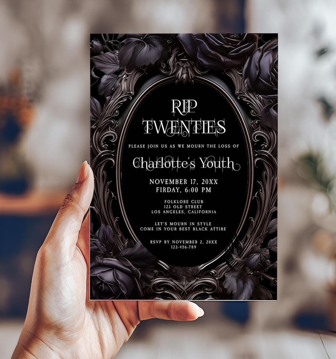 RIP to Twenties Birthday Invitation Template, RIP 20s Birthday ...