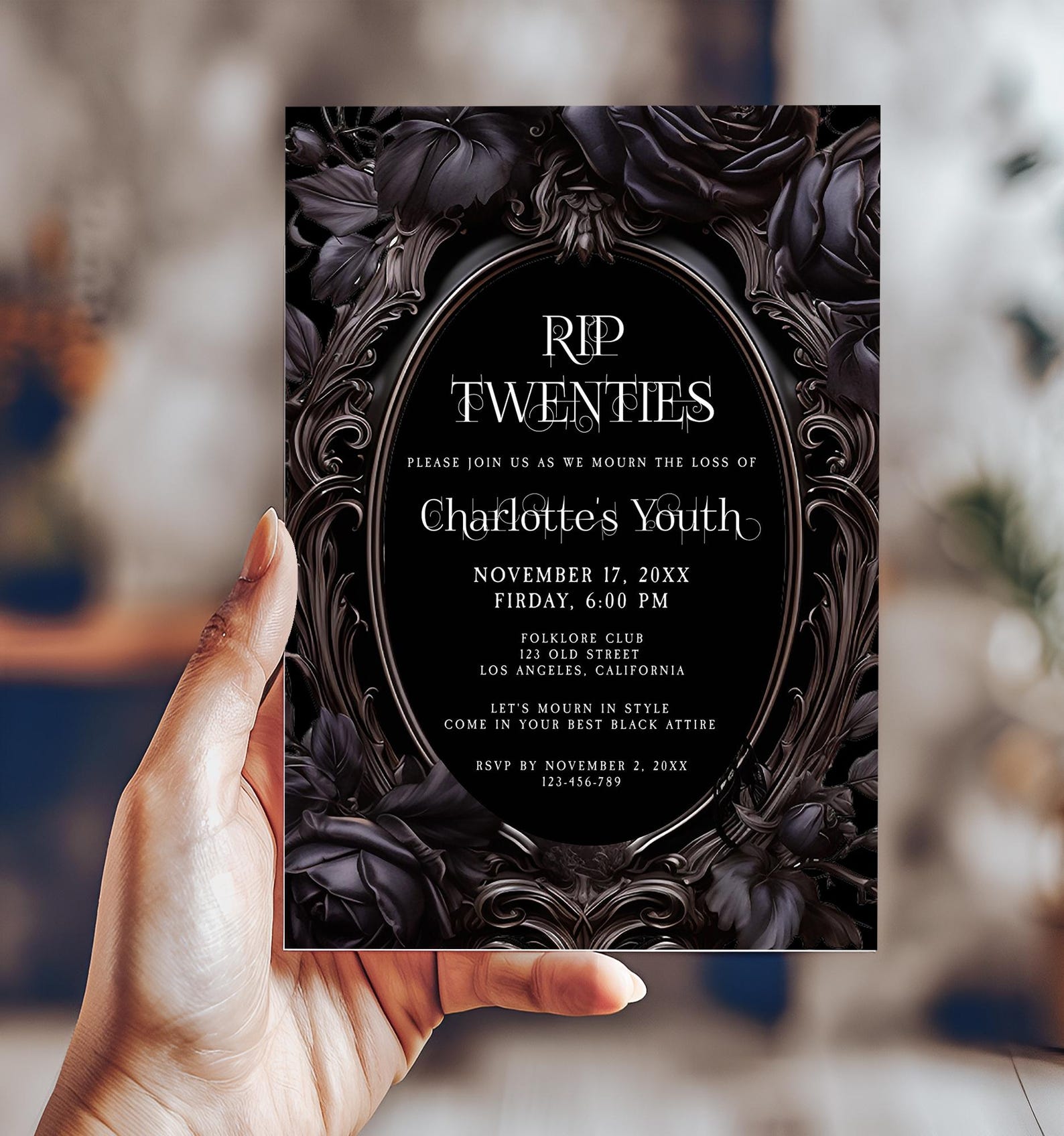 RIP to Twenties Birthday Invitation Template, RIP 20s Birthday ...