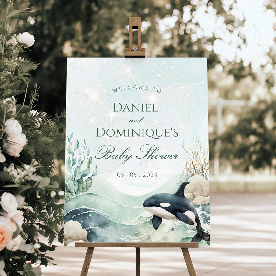 Under the Sea Baby Shower Welcome Sign Template, Under the Sea Banner ...