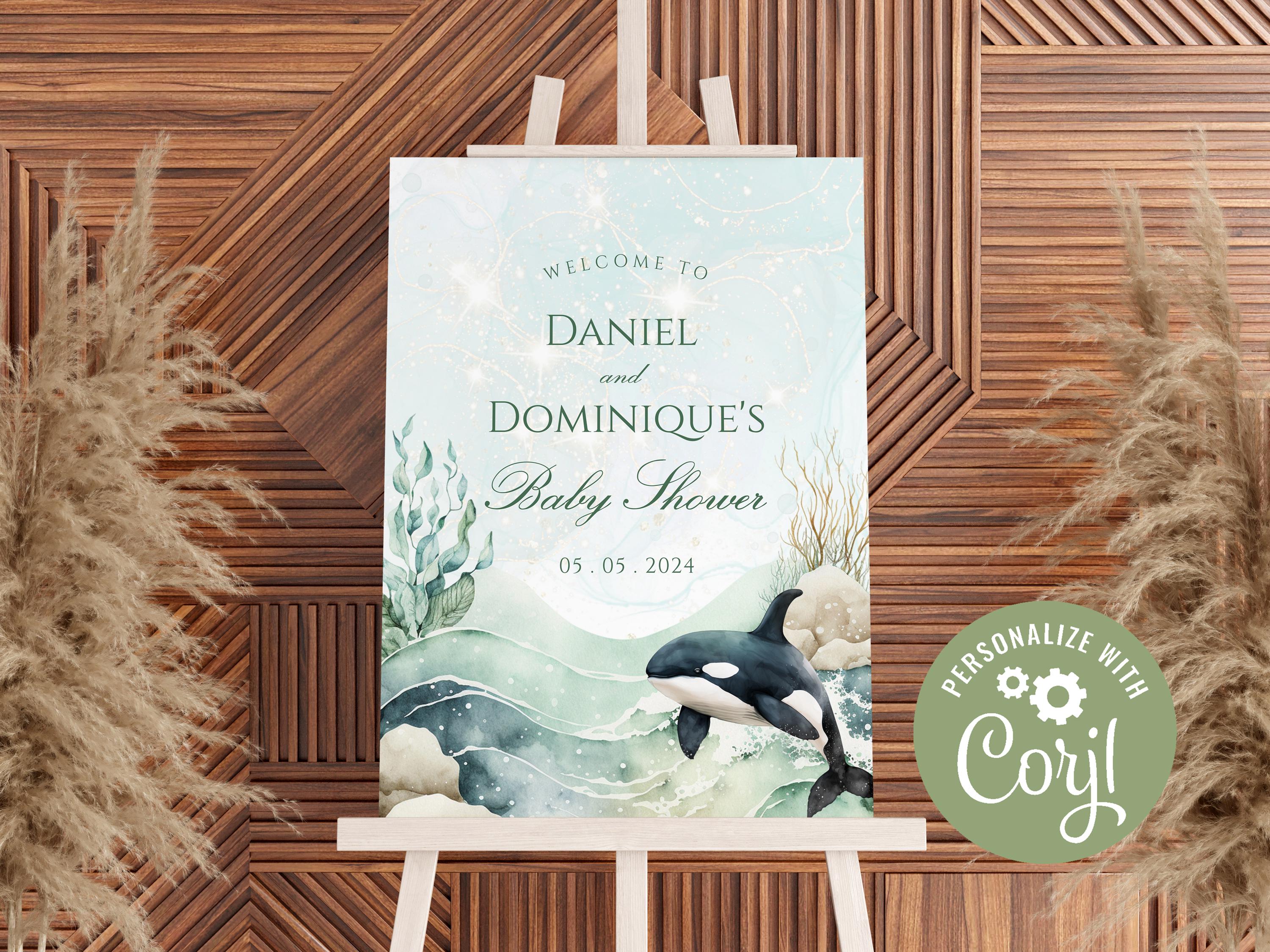 Under the Sea Baby Shower Welcome Sign Template, Under the Sea Banner ...