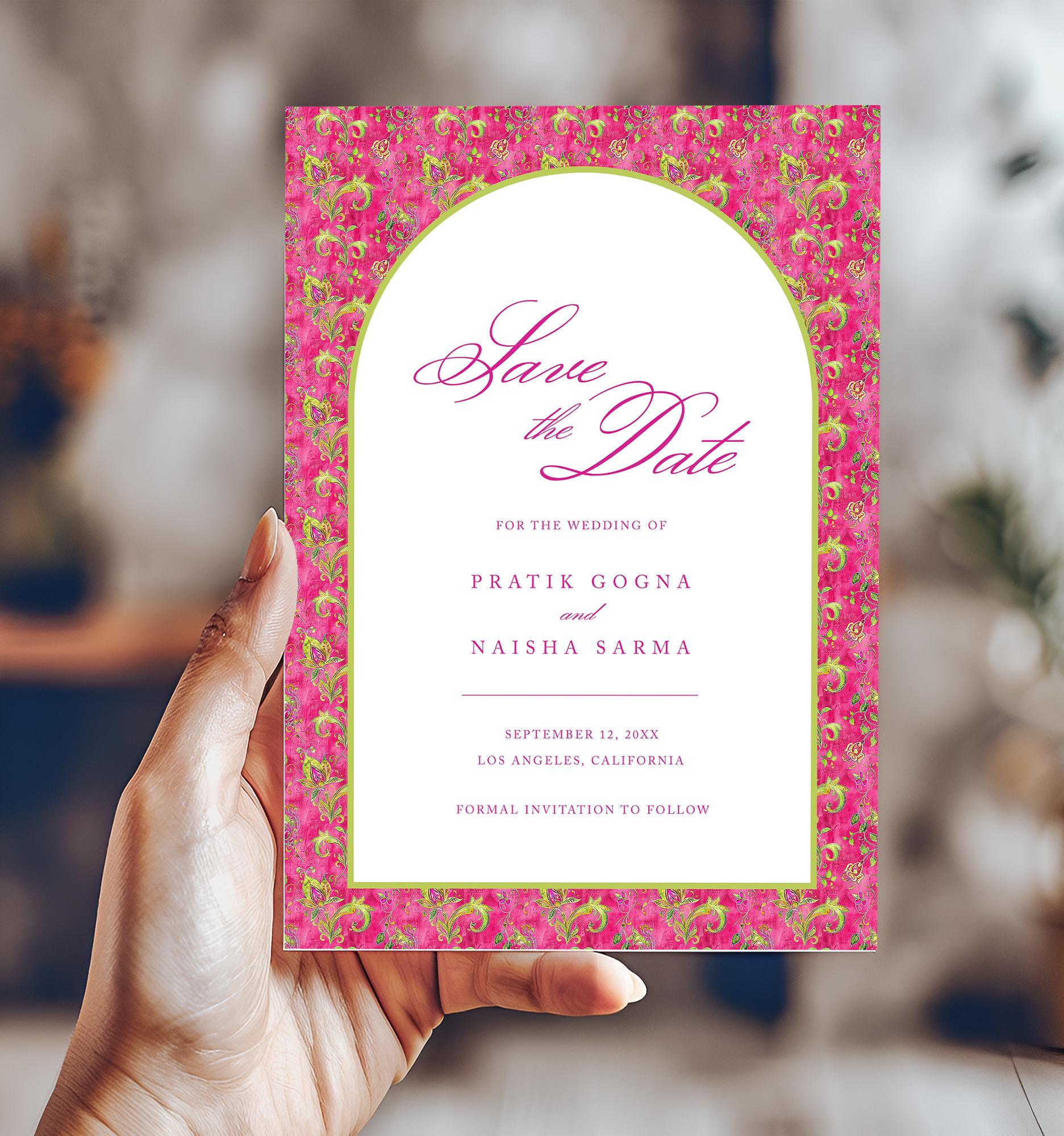 Indian Wedding Invitation, Hindu Wedding Invitation, Indian Engagement ...