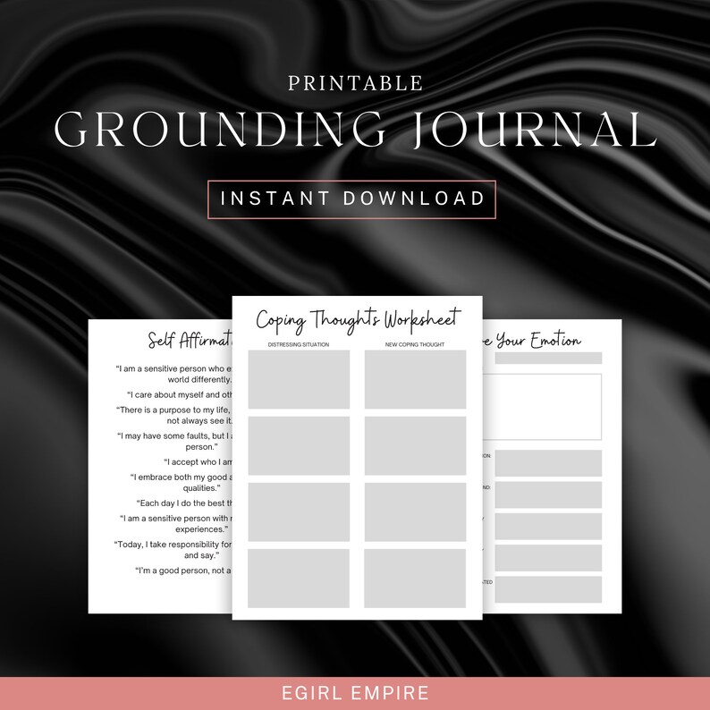 Printable Grounding Journal, Grounding Exercises, Dialectical Behavior ...