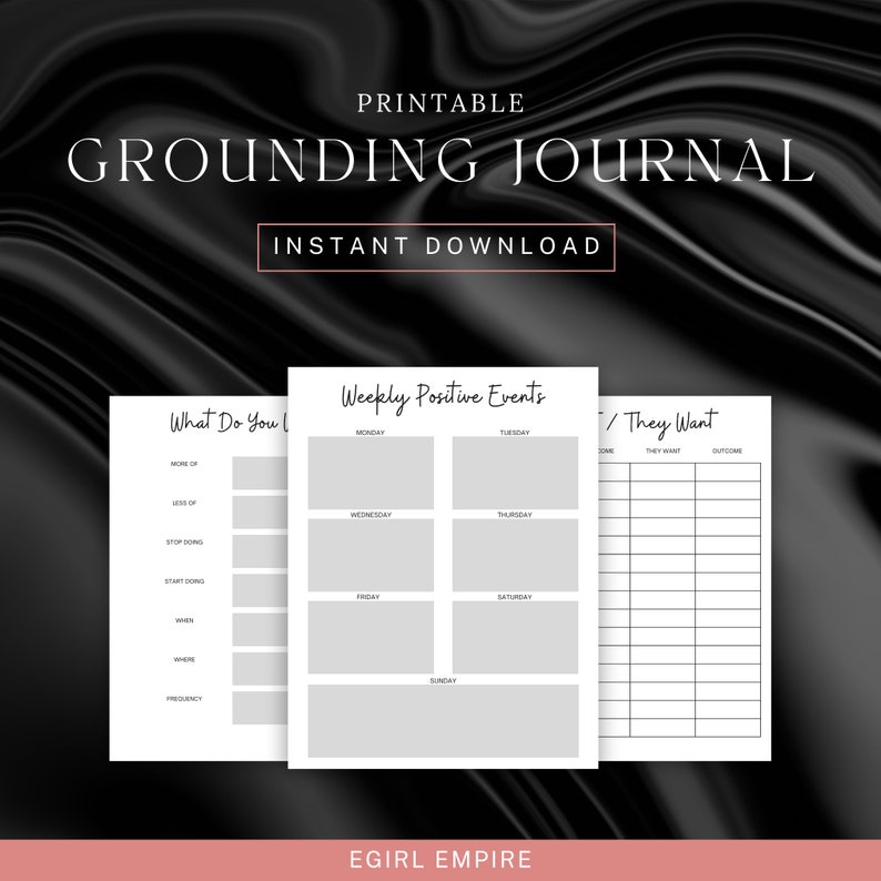 Printable Grounding Journal, Grounding Exercises, Dialectical Behavior ...