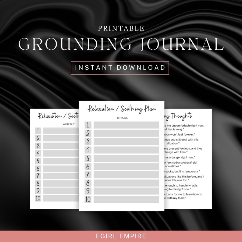 Printable Grounding Journal, Grounding Exercises, Dialectical Behavior ...