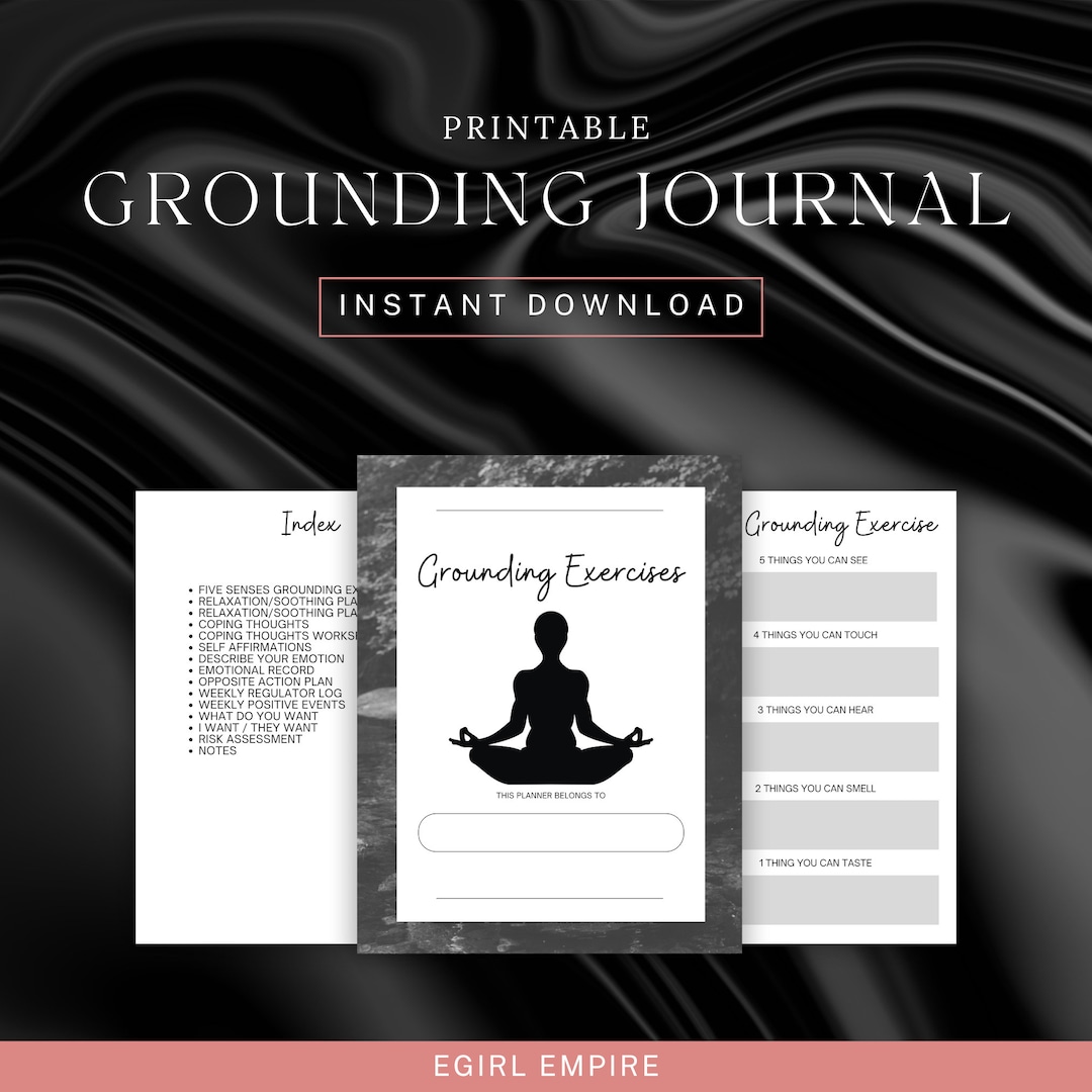 Printable Grounding Journal, Grounding Exercises, Dialectical Behavior ...