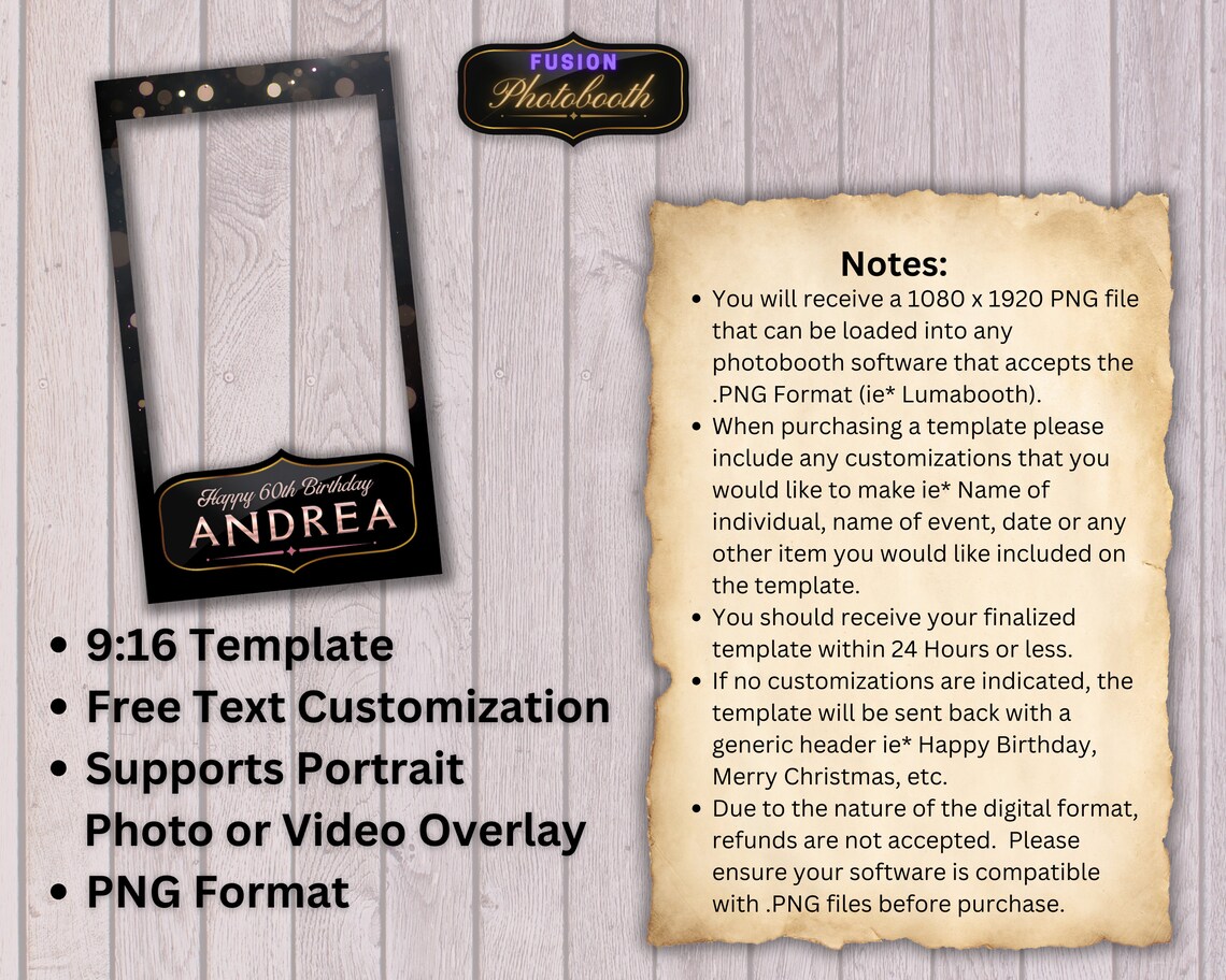 Butterfly Photobooth Portrait Video Template - Etsy