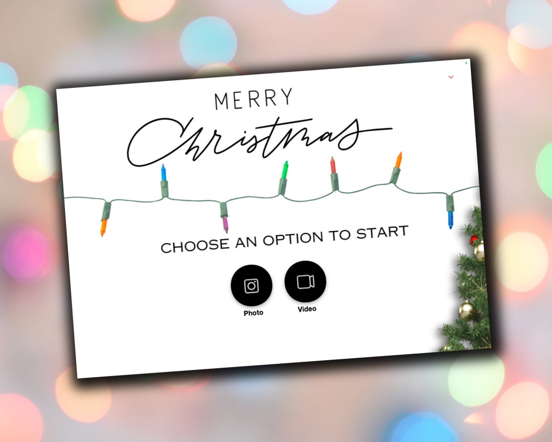 Modern Christmas Photobooth Welcome Screen - Etsy