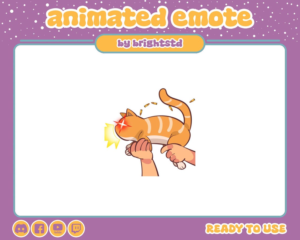 Animated Emote | Cat Gun Emote | Funny Emote | Stream Emote | Meme Cat ...