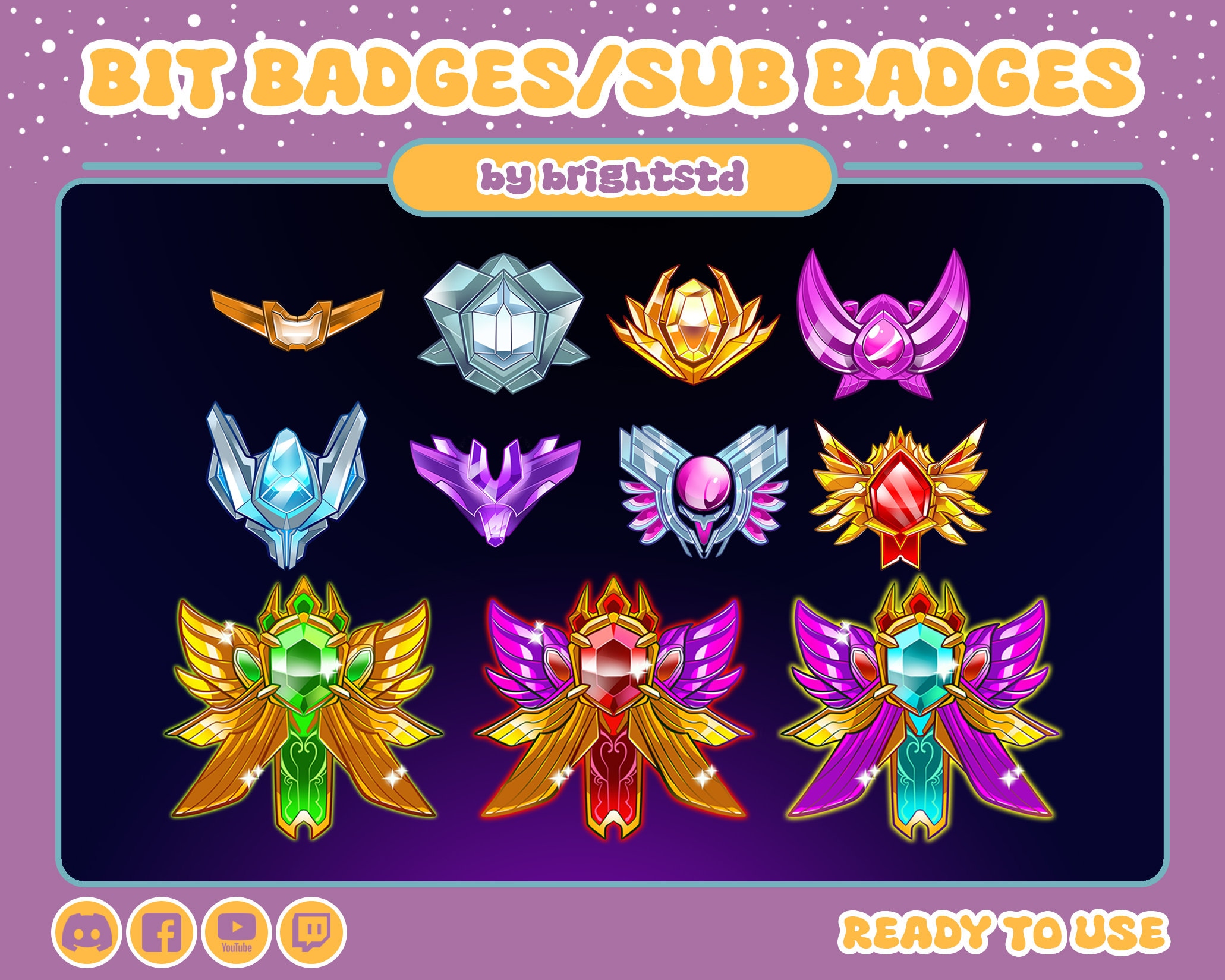 Twitch Sub Badges | Twitch Ranked | Ranked Sub Badges | Stream and ...