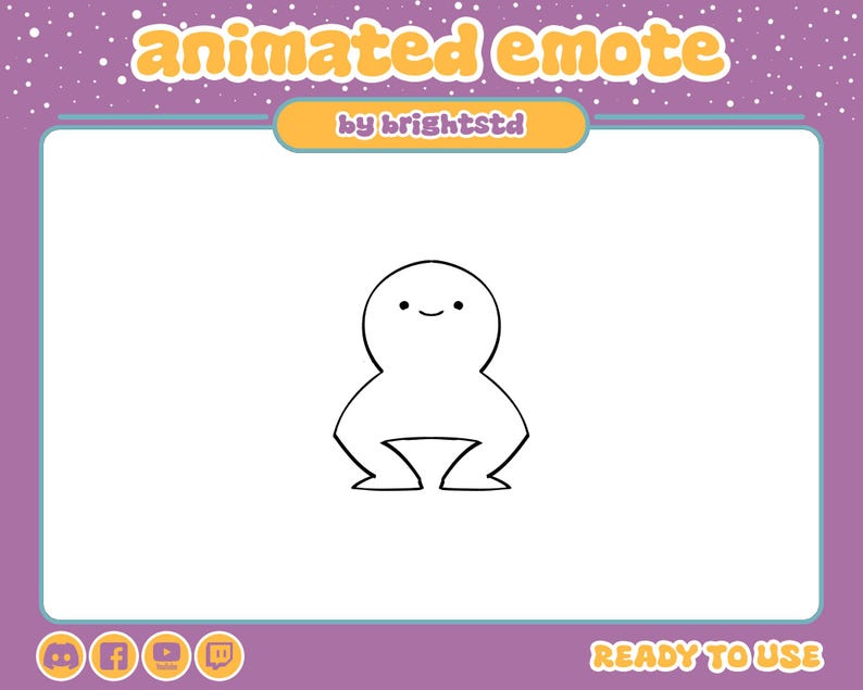 Animated Emote | Funny Animated Emote | Squat Jump Emote | Stream and ...
