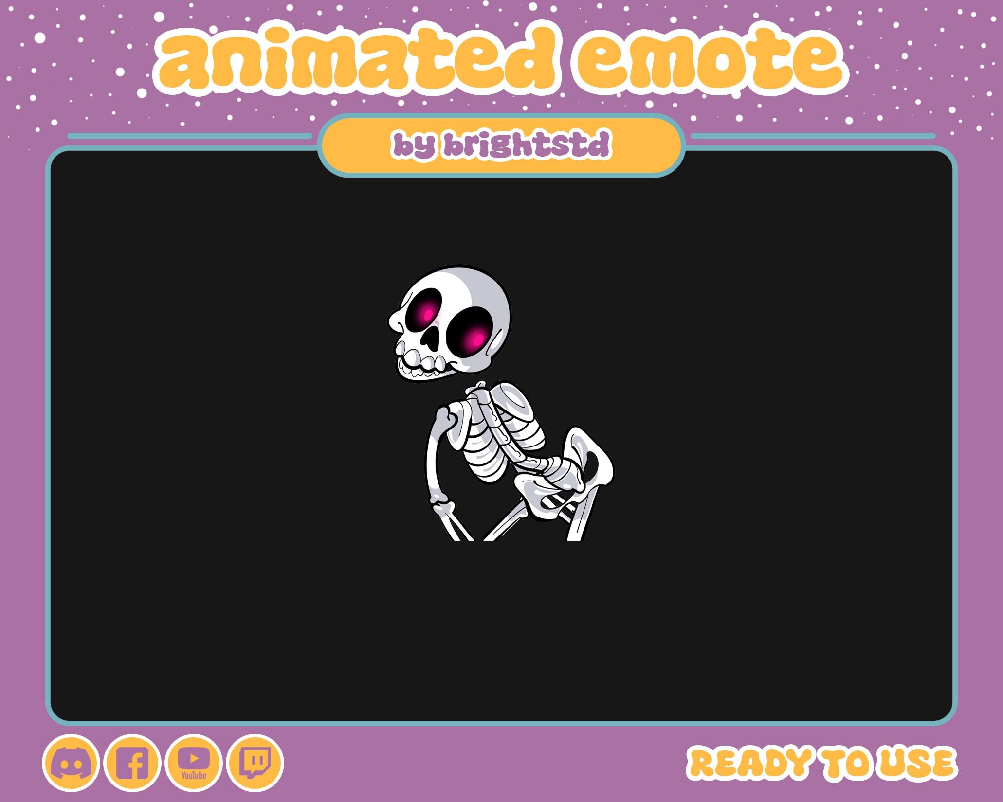 Animated Emote | Skeleton Emote | Twerk Emote | Twitch Emote - Etsy
