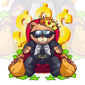 Billion Dollar Bear Bear Png Digital Illustration Png Instant Download ...