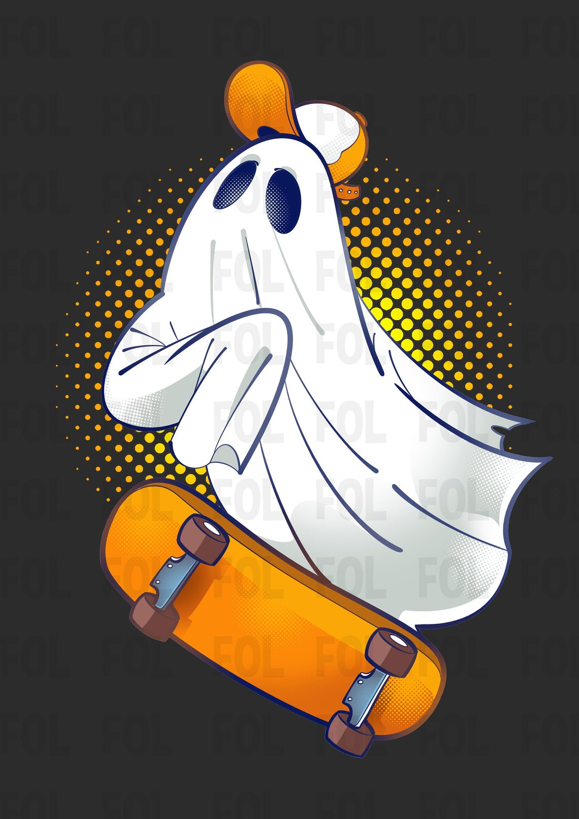 Ghost Skate | Png | Ghost Png | Retro Desgin | Funny Horror | Horror ...