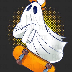 Ghost Skate | Png | Ghost Png | Retro Desgin | Funny Horror | Horror ...