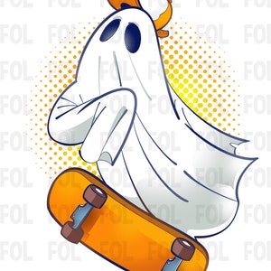 Ghost Skate | Png | Ghost Png | Retro Desgin | Funny Horror | Horror ...
