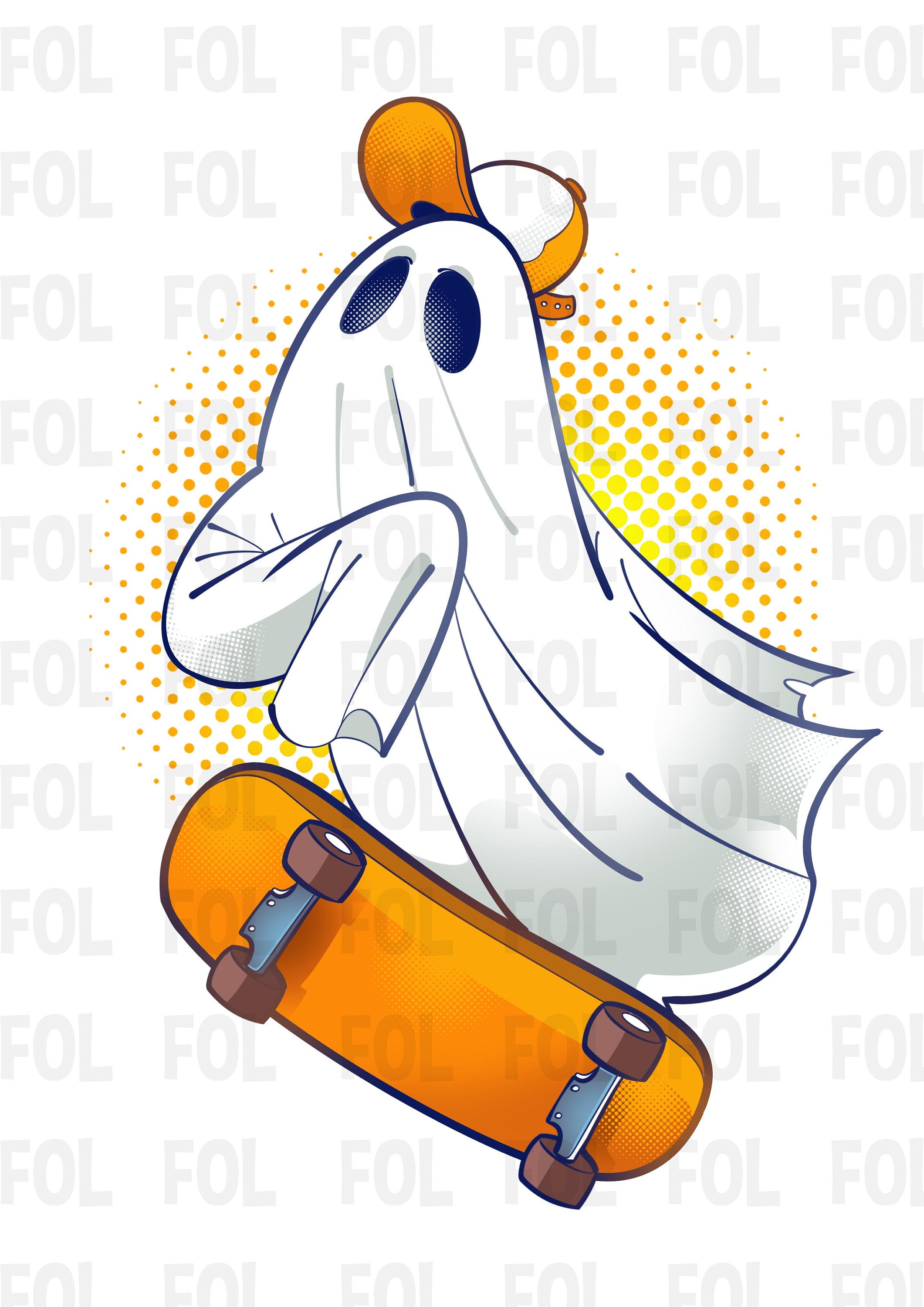 Ghost Skate Png Ghost Png Retro Desgin Funny Horror - Etsy