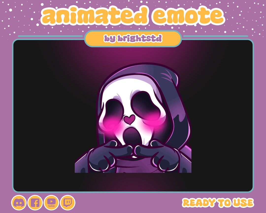 Animated Emote Spooky Animated Emote Shy Emote Horror Emote Stream and ...