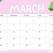 Cute Printable Calendar 2024, Monthly Planner 2024, Daily 2024 Digital ...