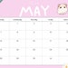 Cute Printable Calendar 2024, Monthly Planner 2024, Daily 2024 Digital ...