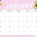 Cute Printable Calendar 2024, Monthly Planner 2024, Daily 2024 Digital ...