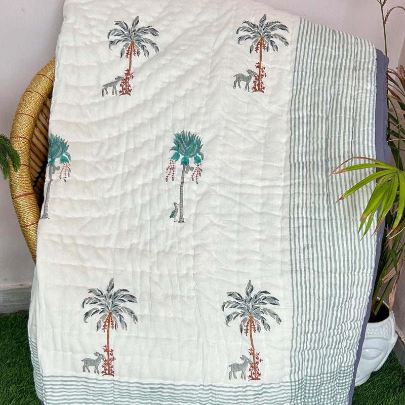 Indian Block Print Quilt - Etsy