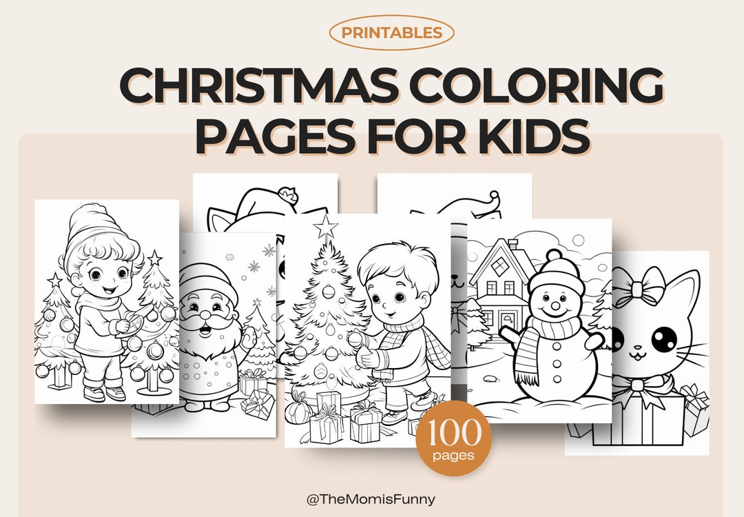 Printable Holidays Coloring Book Kid Christmas Book 150 PDF - Etsy