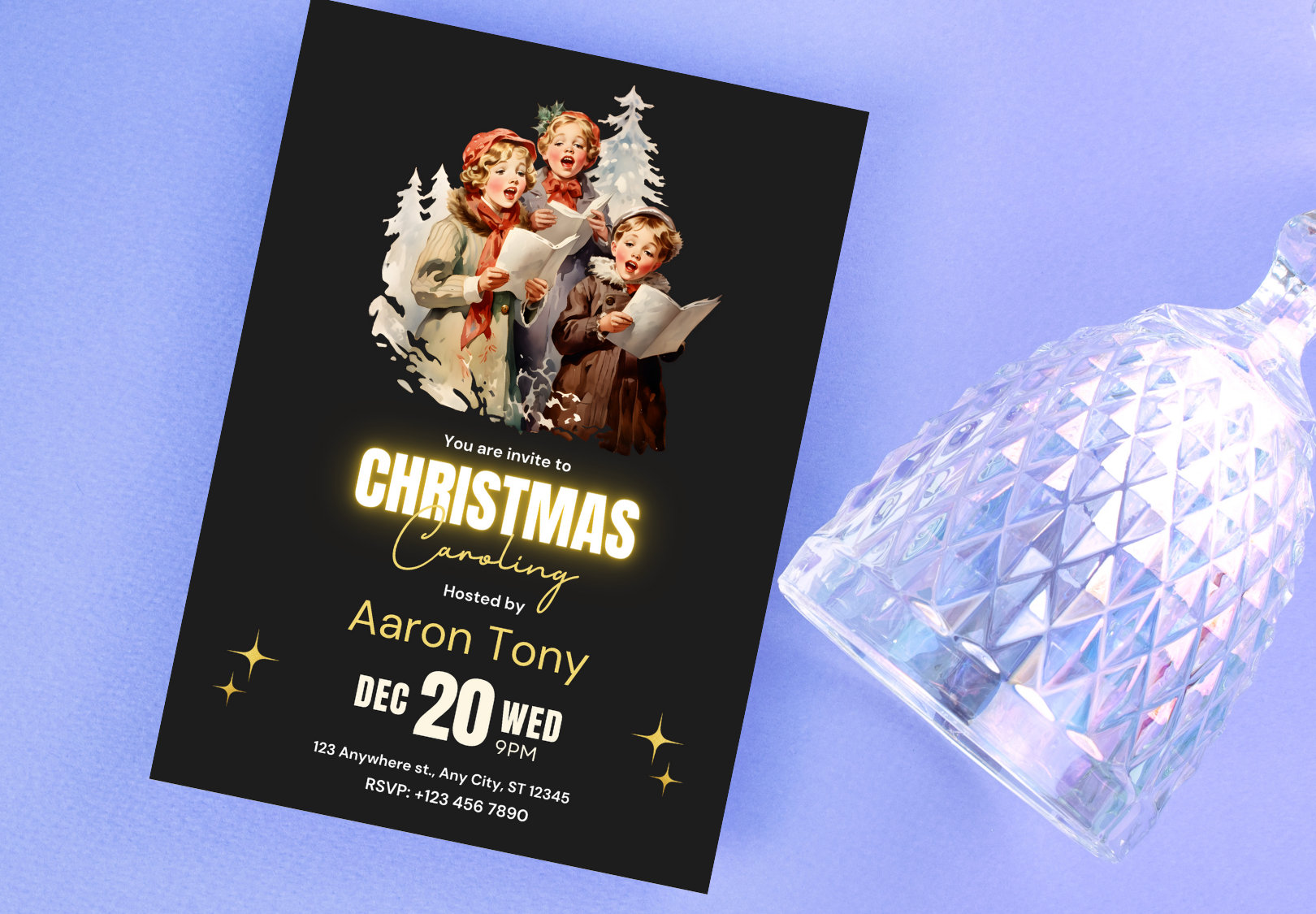 Editable Digital Christmas Caroling Party Invitation Download - Etsy