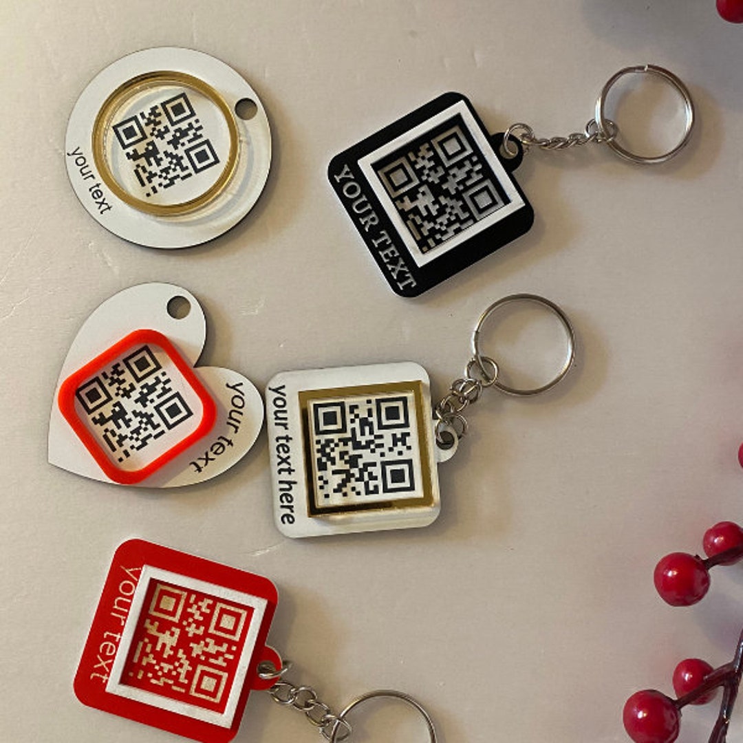 DIGITAL FILE Qr- Code Keychain File, Social Media File, SVG File - Etsy