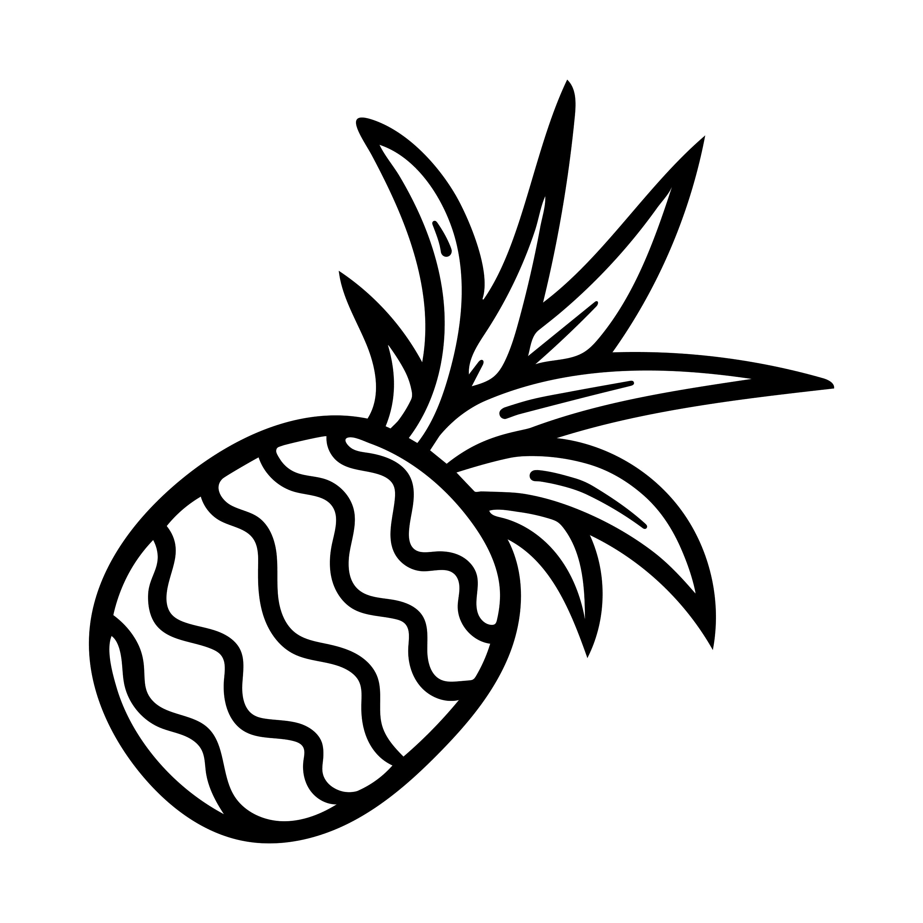 Summer Outline Doodles Cute Summer Character Bundle, Cute SVG, Summer ...