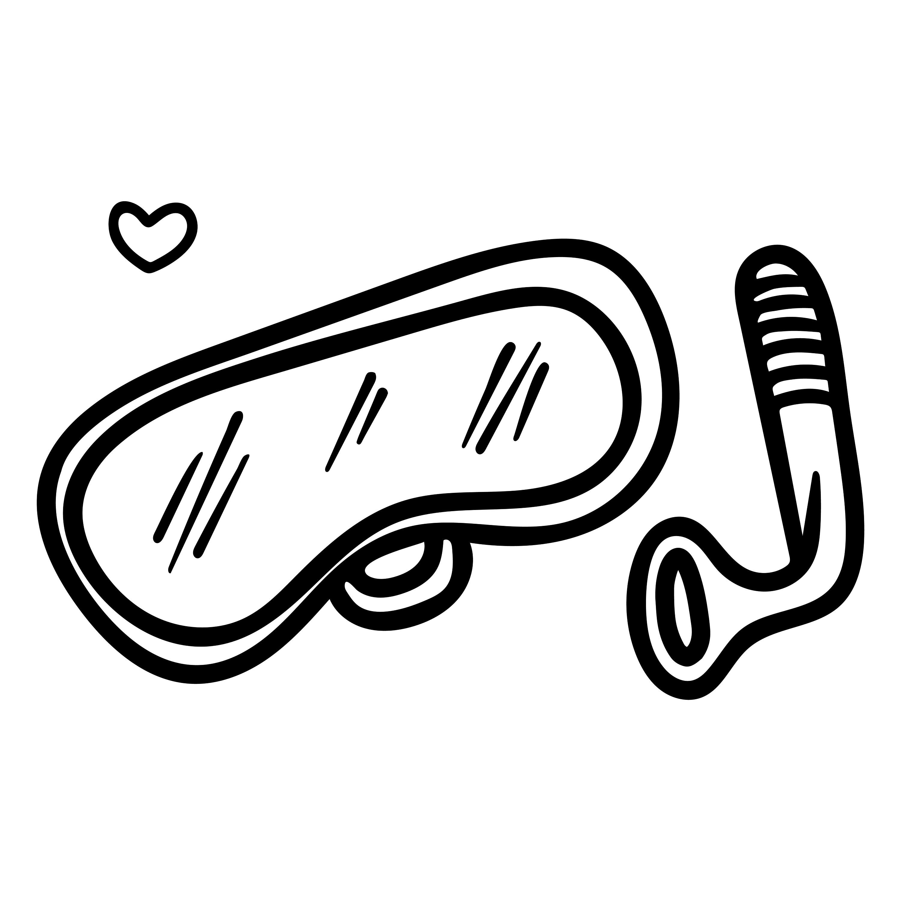 Summer Outline Doodles Cute Summer Character Bundle, Cute SVG, Summer ...