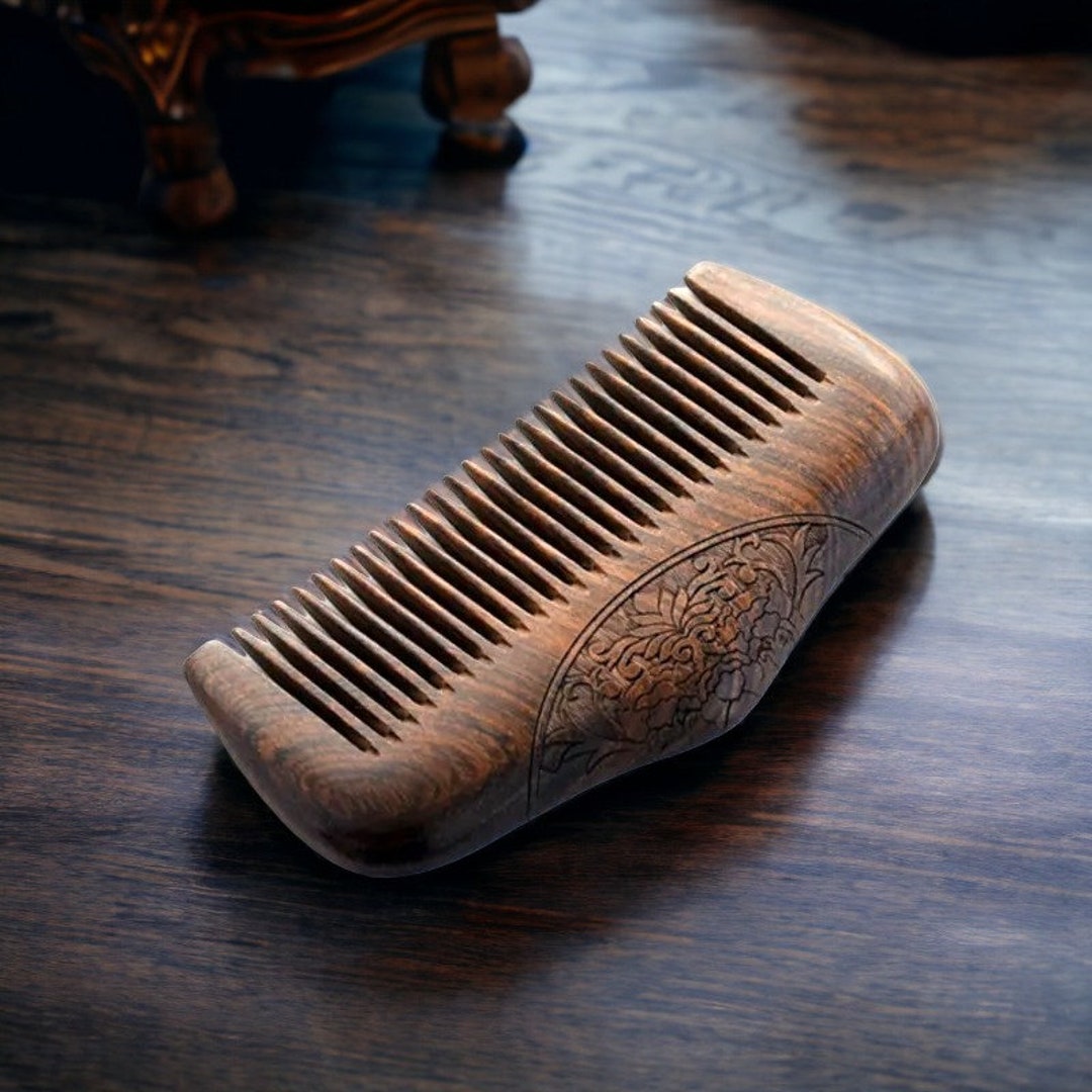 Natural Wood Pocket Comb Narrow Tooth Wood Comb Natural Wood Narrow ...