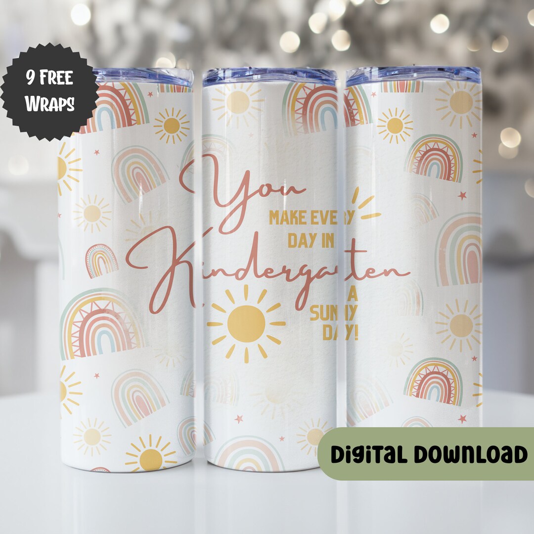 Teacher Tumbler Design Sublimation, Custom Kindergarten Template ...