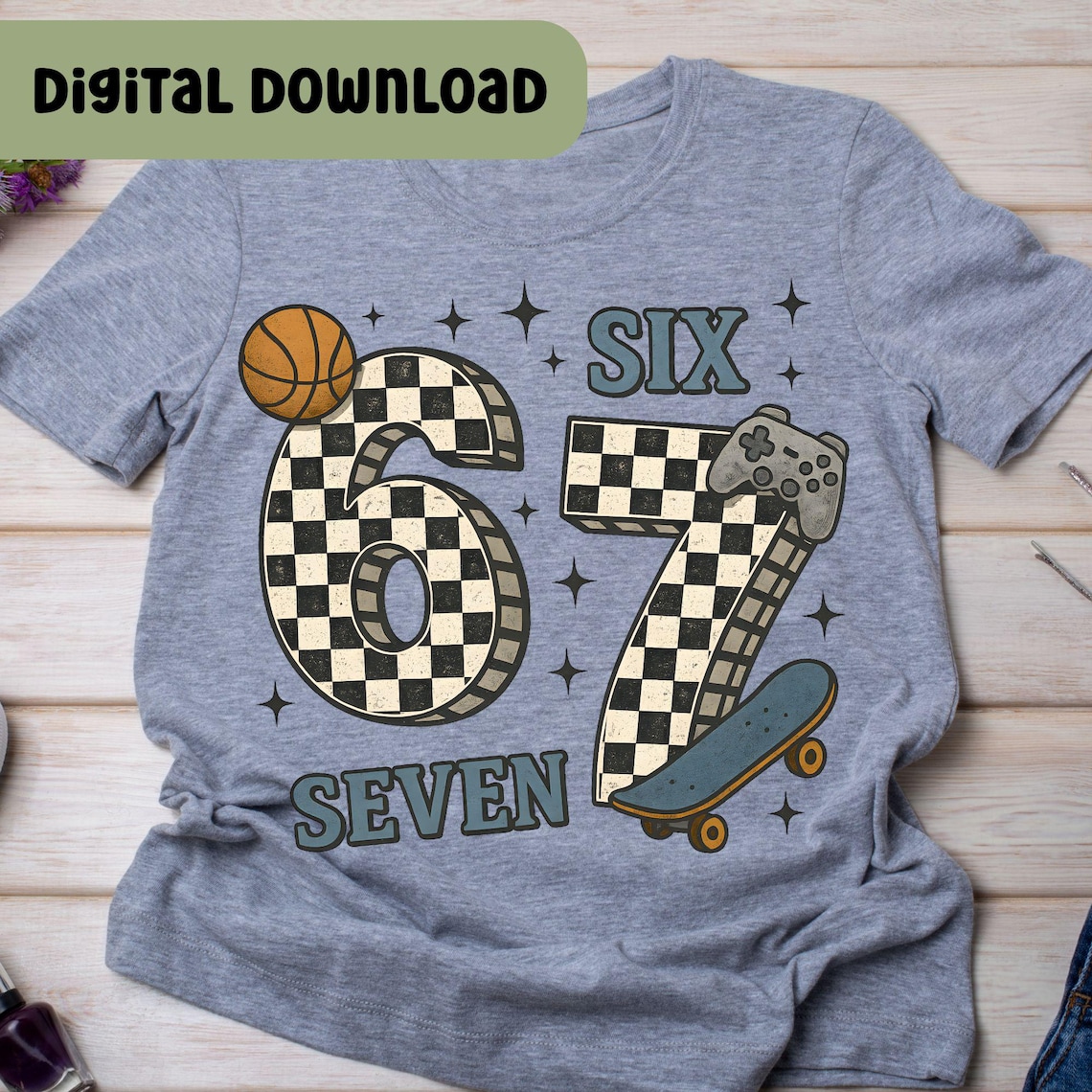 Sports Funny 6 7 Meme PNG Six Seven Boy Sports Sublimation Design ...